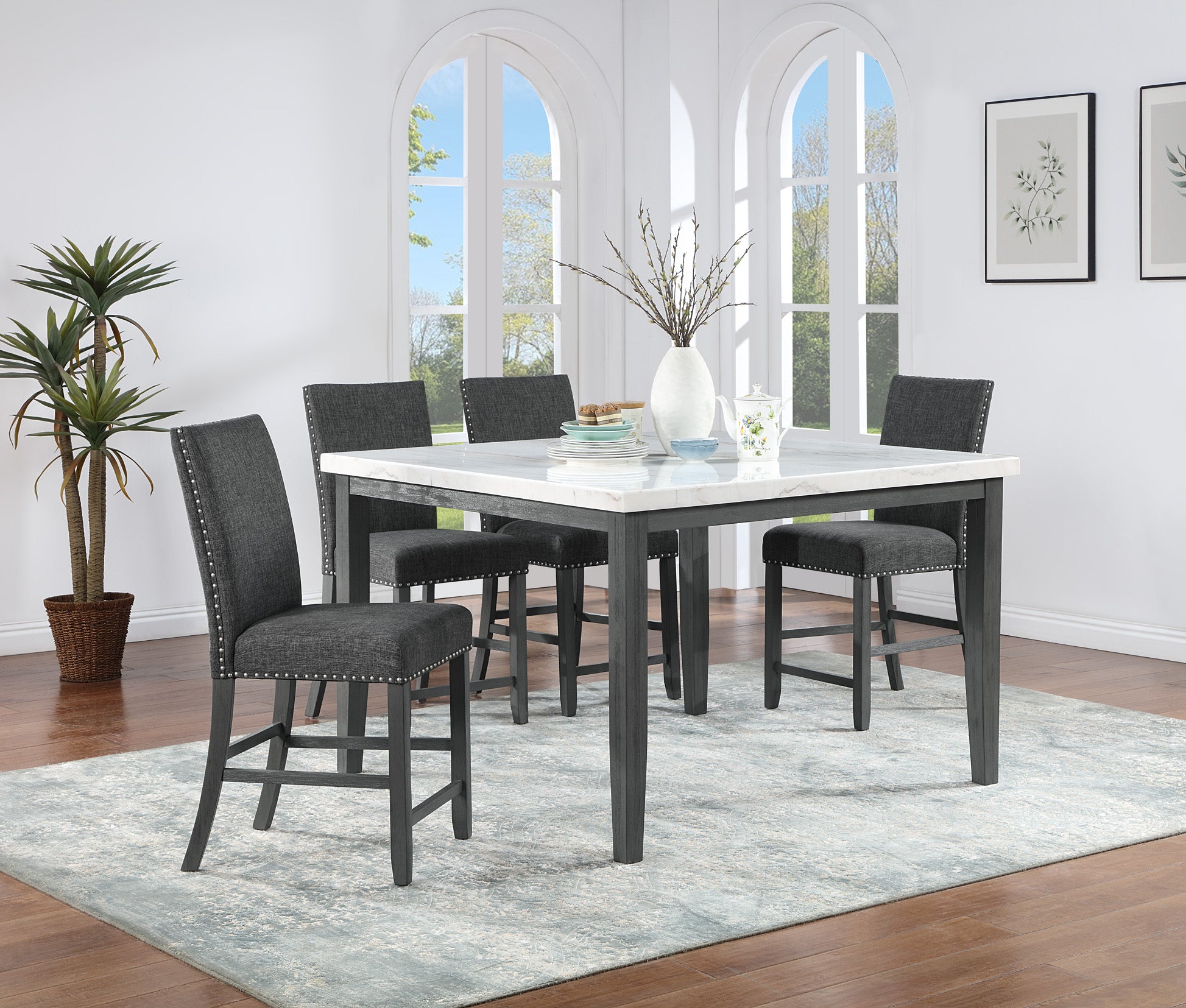 Vilo Home Modern White Pub Dining Table – Vilo-Home Furniture